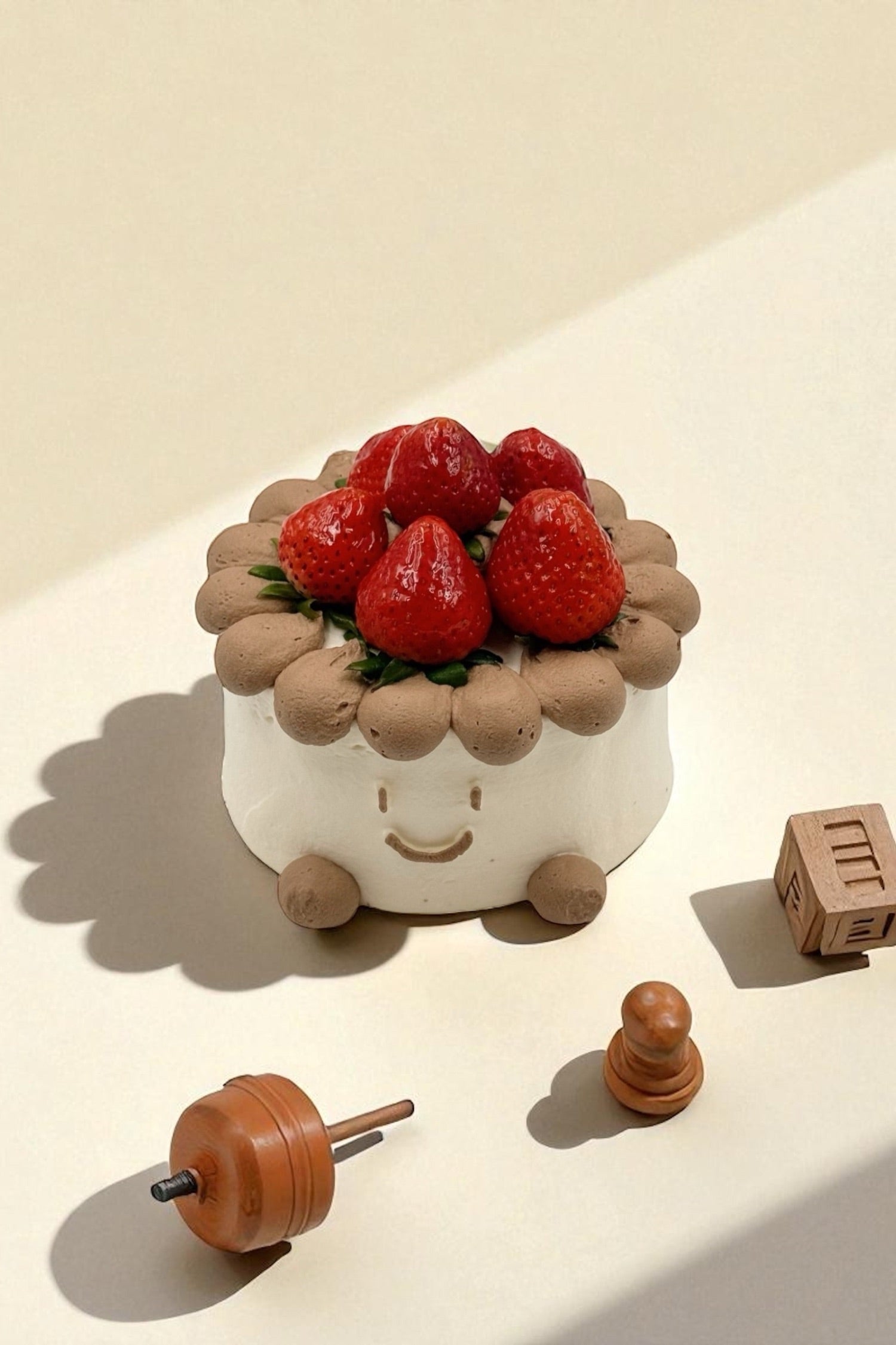 Chocolate Strawberry Baby Face 4 inch 초콜릿딸기아기 얼굴 – Gentle Sloth Cake