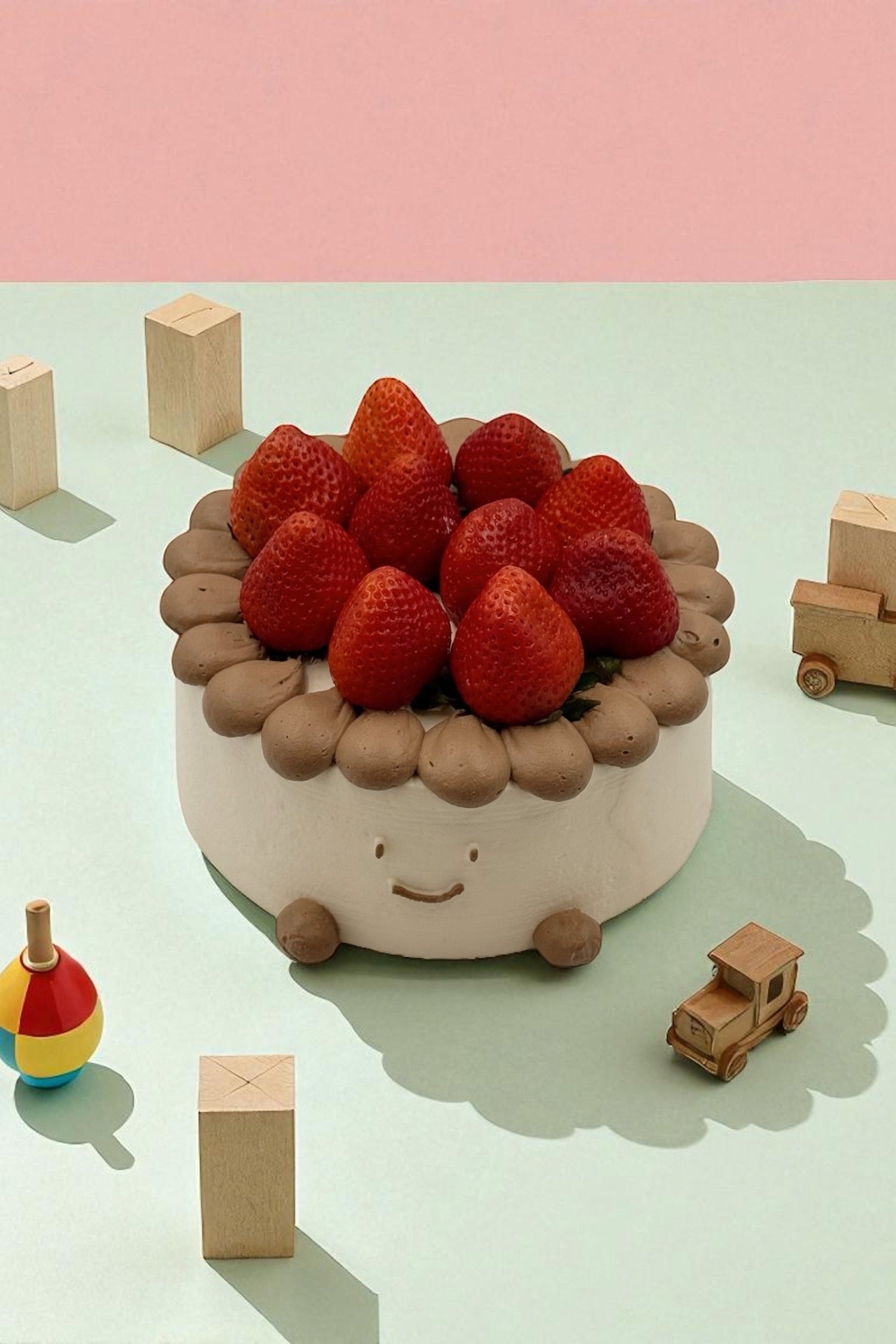Chocolate Strawberry Baby Face 초콜릿딸기아기 얼굴 – Gentle Sloth Cake