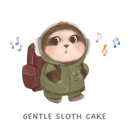 Kids Number Cake – Gentle Sloth Cake